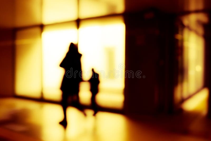 Abstract Blurry Image with a Human Silhouette Stock Photo - Image of ...