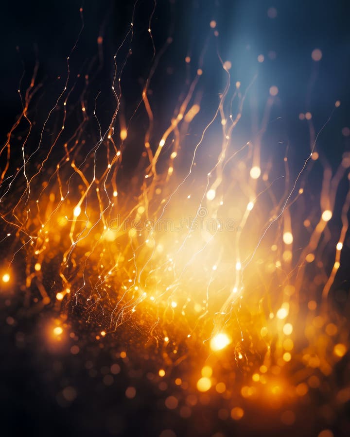 Blurry Image of Bright Yellow Light in the Dark Night Sky. Generative ...