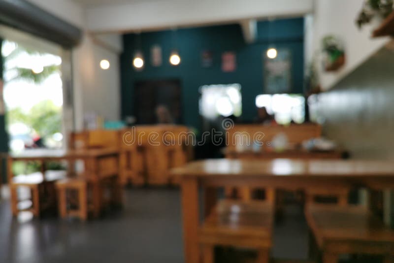 Blurry Image of a Cafe or Coffee Shop. Bokeh Background Stock Photo ...