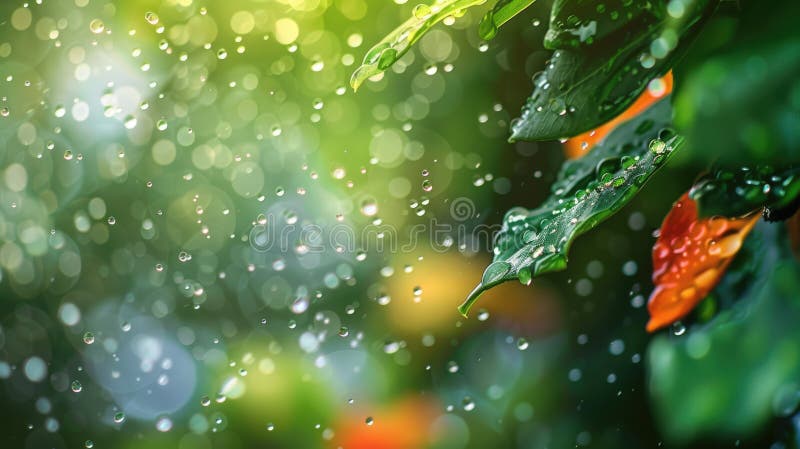 Blurry Image of Rain Drops on Window Creating a Beautiful Pattern AIG50 ...