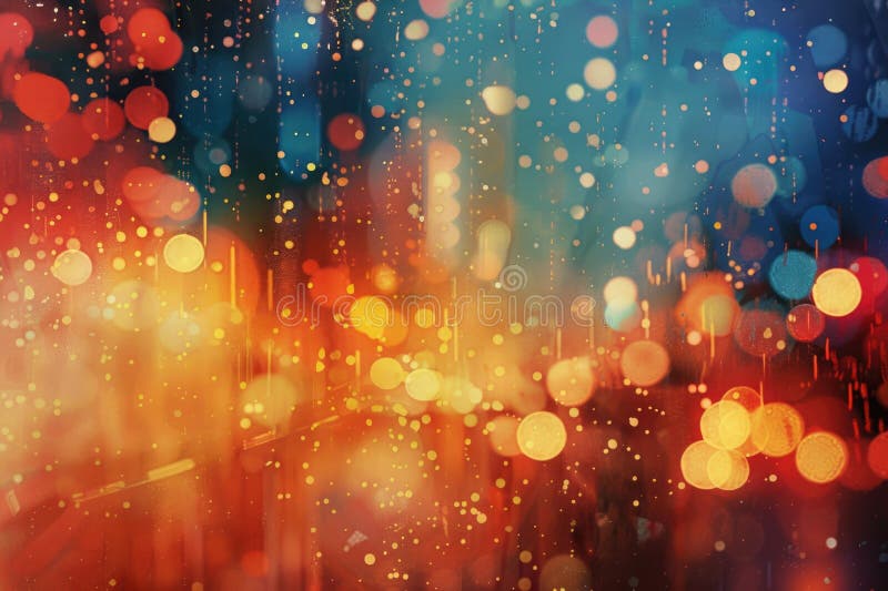 A Blurry Image of a City Skyline at Night, Suitable for Use in ...