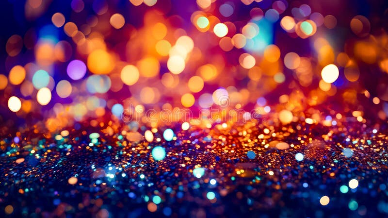 Blurry Image of Colorful Lights in the Night Time with Blurry ...