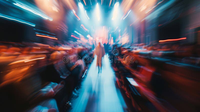 A Blurry Image of a Crowd of People in a Concert Hall Stock Image ...