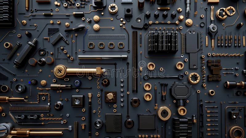 Blurry Image of Modern Tool Shop Interior with Soft Lighting Stock ...