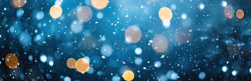 A Blurry Image of Snow Falling in a Dark Night Sky Stock Image - Image ...