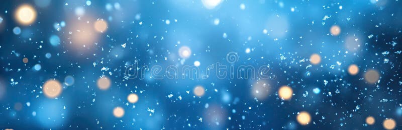 A Blurry Image of Snow Falling in a Dark Night Sky Stock Image - Image ...