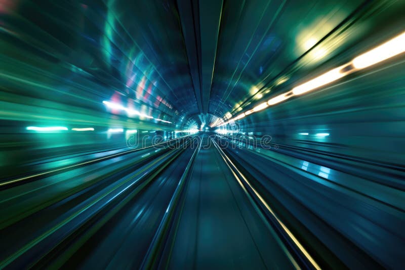 Blurry Image of a Train Going through a Tunnel. Suitable for ...