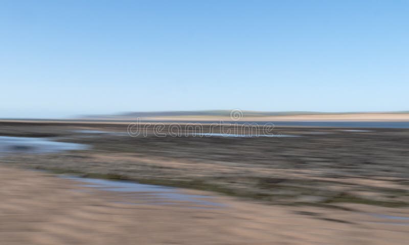 Blurry Landscape Background, Generic Sandy Coastal Scene. ICM. Stock ...