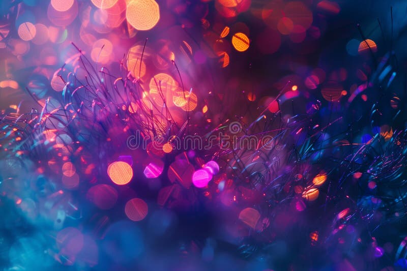 Blurry Lights Cluster in Motion Stock Image - Image of motion ...