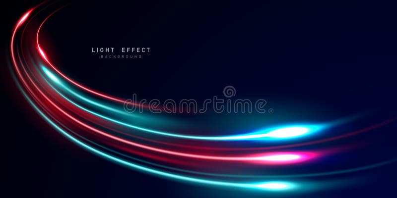 Blurry Neon Light Line Design Modern Abstract Vector Illustration Stock ...