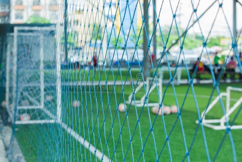 Blurry of Net Around the Football Field Stock Photo - Image of corner ...