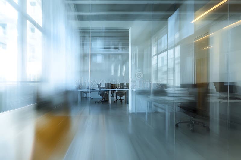 Blurry Office Space stock illustration. Illustration of modern - 350879072