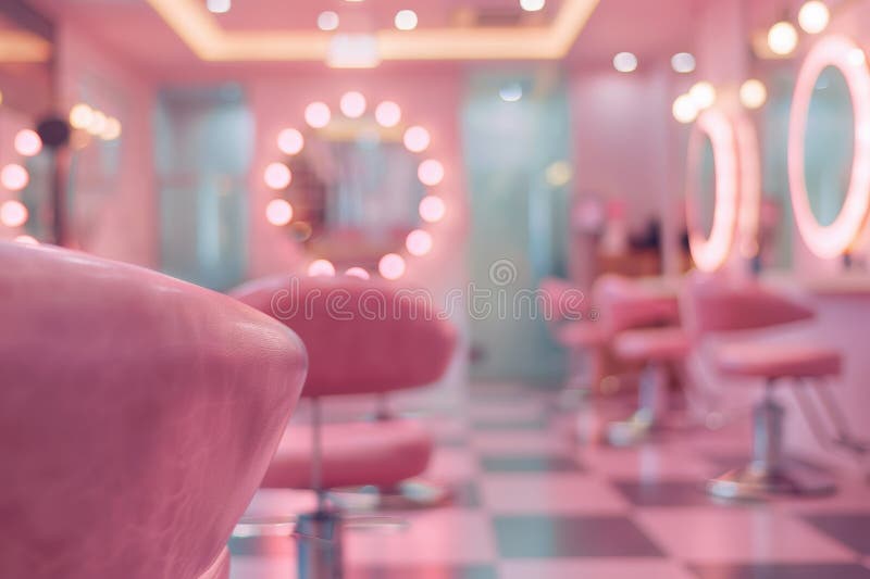 Blurry Pastel Pink Salon Background, Emphasizing Elegance and Soothing ...