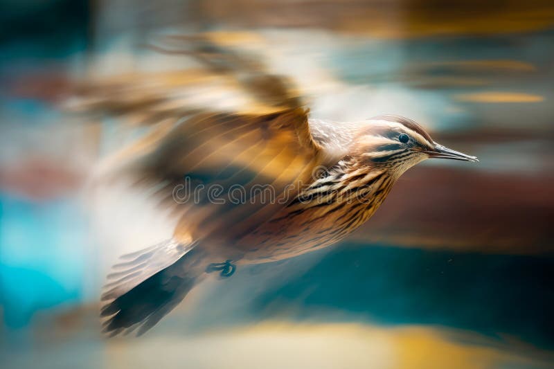 Blurry Photo of Bird Flying through the Air. Generative AI Stock ...
