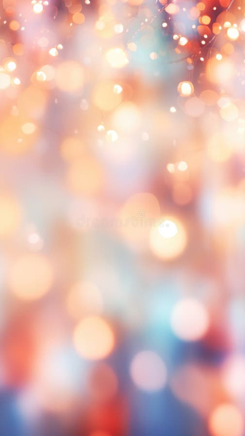 A Blurry Photo of a Bunch of Lights Stock Illustration - Illustration ...