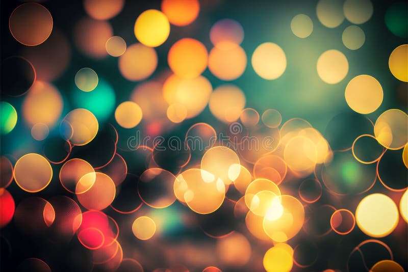 Blurry Photo of a Bunch of Lights. Generative AI Stock Photo - Image of ...