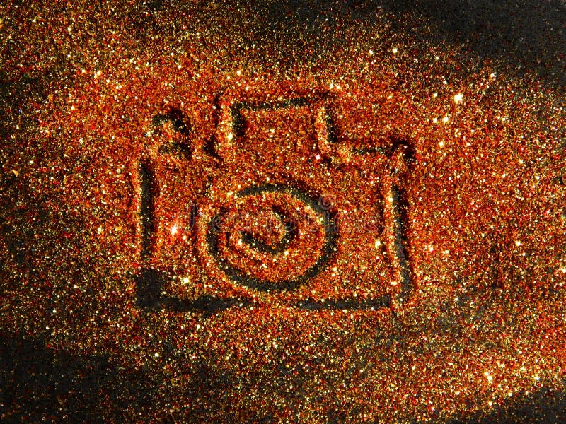 Glitter Camera. stock image. Image of glow, background - 82146139