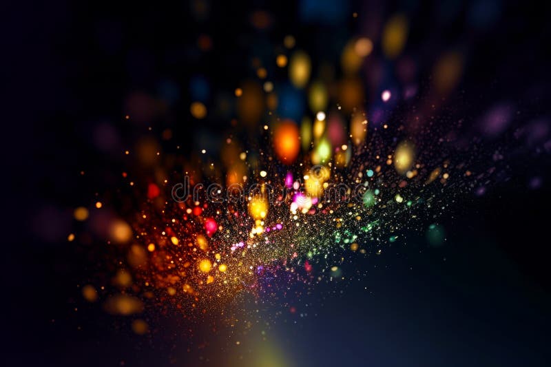 Blurry Photo of Colorful Lights on Dark Background with Blurry Light ...