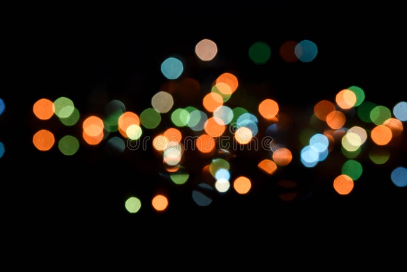 Blurry Small Light and Dots Glowing in the Dark Stock Photo - Image of ...