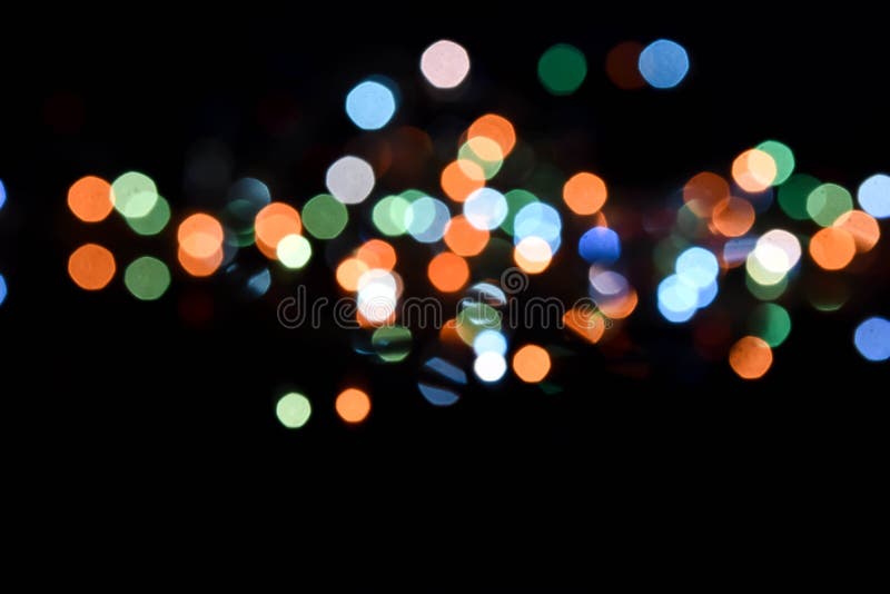 Blurry Small Light and Dots Glowing in the Dark Background Stock Image ...