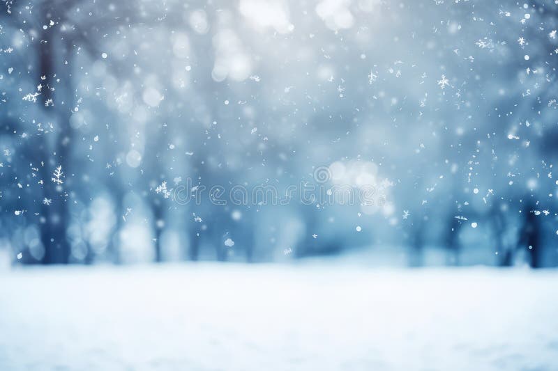 Blurry Snowfall in the Air stock illustration. Illustration of flakes ...