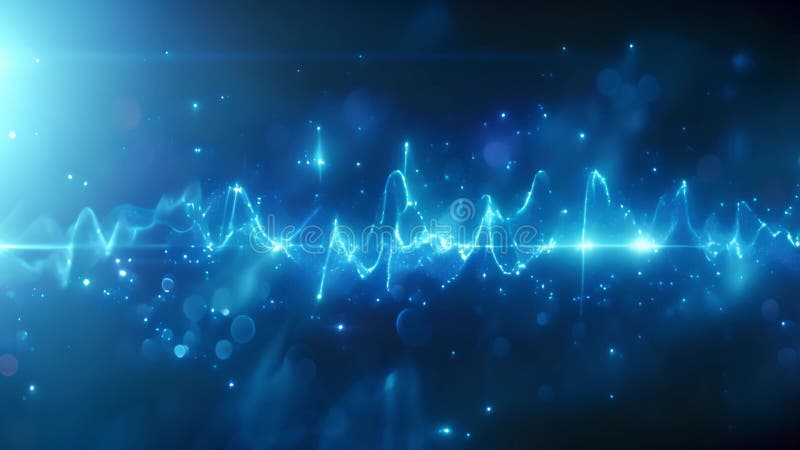 Blurry Sound Wave Moving Across Screen Stock Video - Video of screen ...