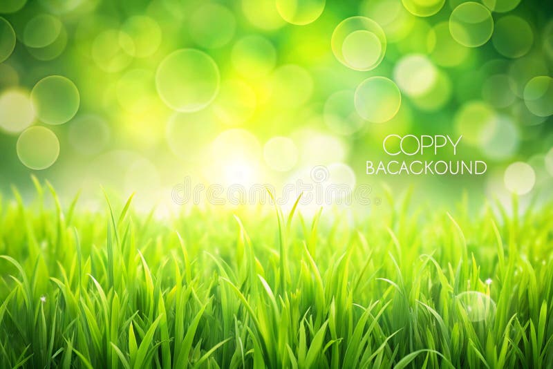 Abstract Nature Background with Green Grass Stock Illustration ...