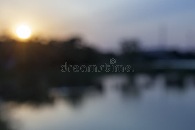 Blurry of the Sunset. stock image. Image of color, beauyiful - 147846597