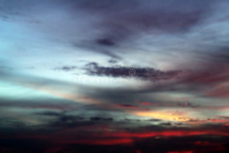 Blurry Sunset Sky Background. Dramatic Clouds at Sunset Sunrise ...