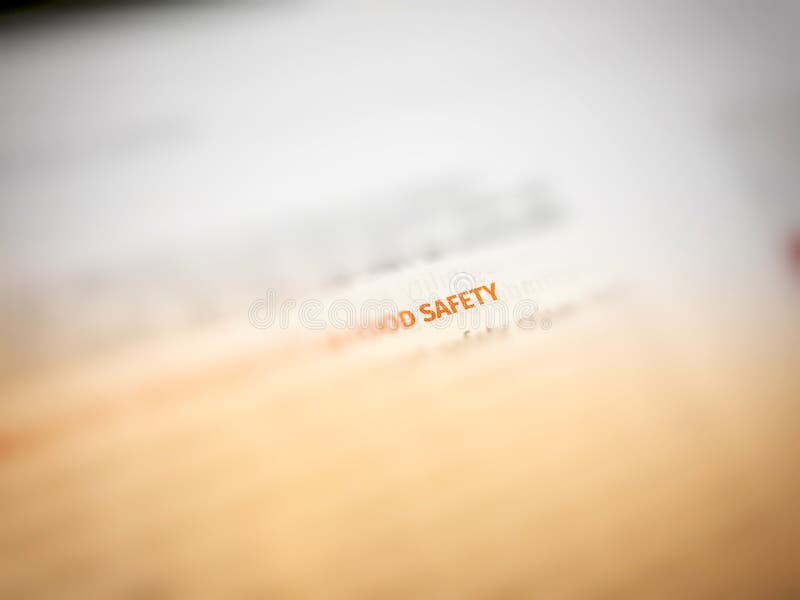 Blurry Text and Highlighting of Safety Stock Image - Image of ...