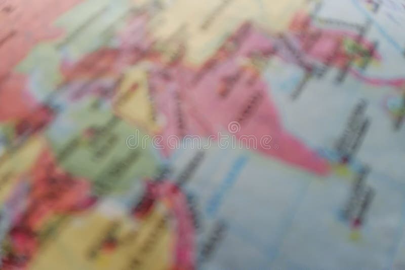 Blurry World Map with No Sharp Focus. Illustration of the Concept of ...