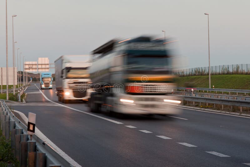 Running trucks stock photo. Image of forward, commercial - 29871908