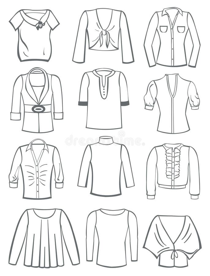 Blusas ilustración del vector. Ilustración de departamento - 27192214