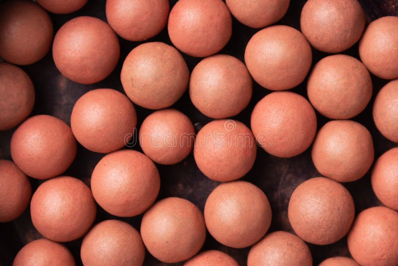 Blush Balls for Makeup are Close Stock Image - Image of care, brush ...