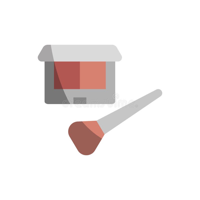 Blush Compact Make Up Beauty Icon Vector Stock Illustration ...