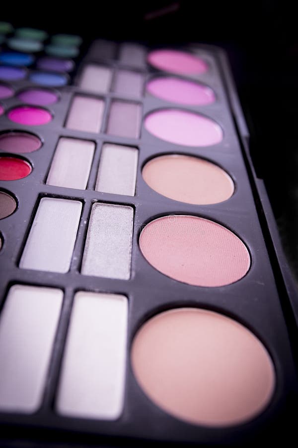 Blush and eye shadow. stock image. Image of product, looking - 63447159