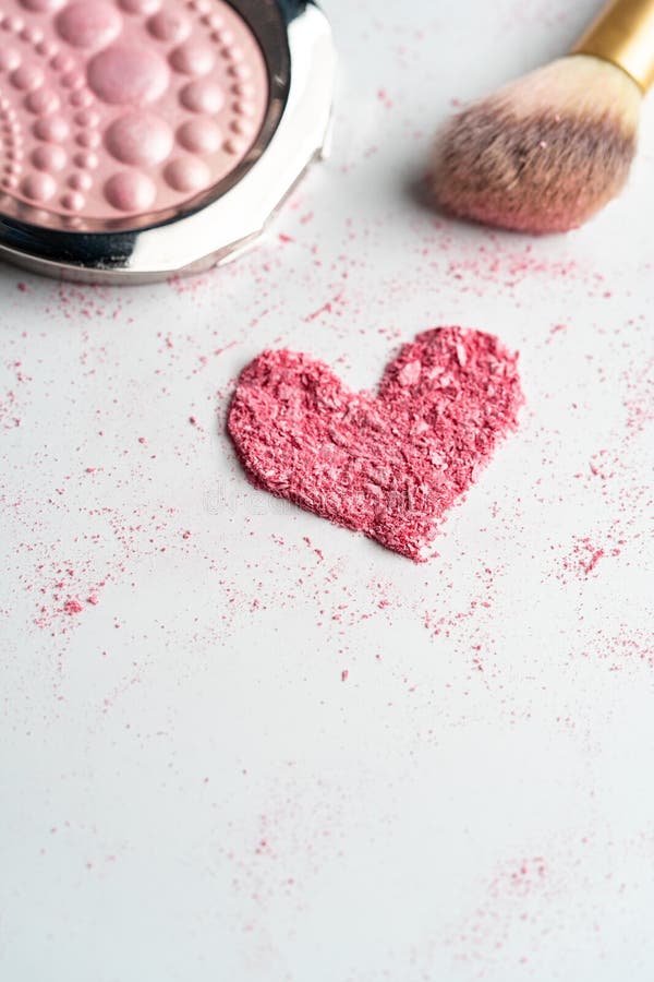 Blush with a Heart and a Brush is a Beautiful Background of Decorative ...