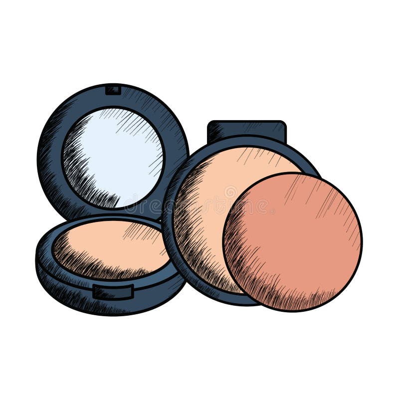 Blush make up drawing icon stock vector. Illustration of black - 154052962