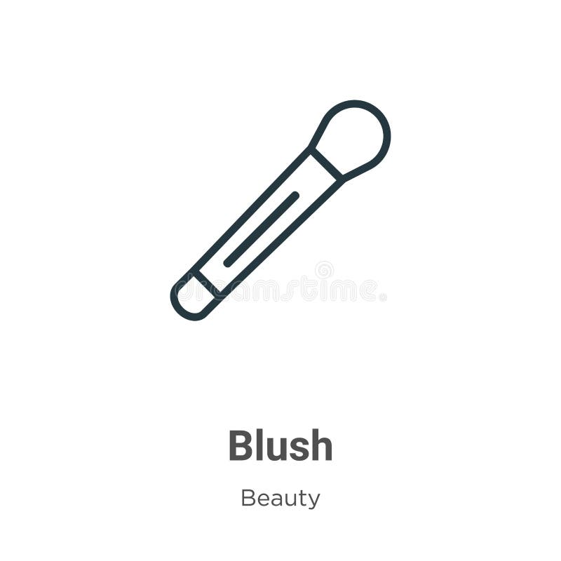 Blush Outline Icon. Elements of Beauty and Cosmetics Illustration Icon ...