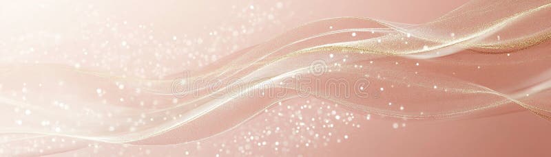Blush Pink Background Features Delicate Star Trails in White and Gold ...