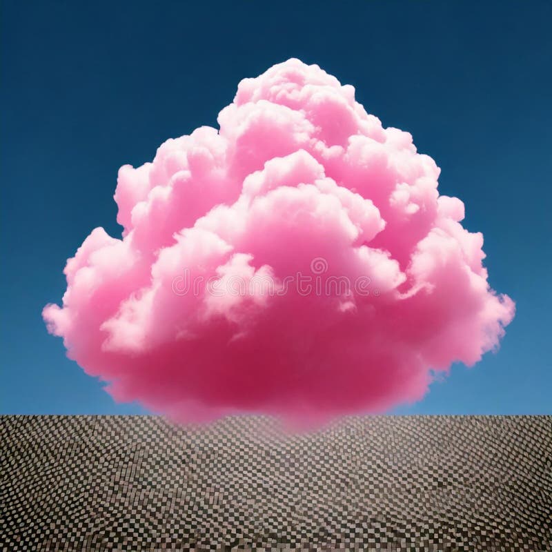 Blush in the Sky: a Pink Cloud Floating Gracefully with a Dreamy ...