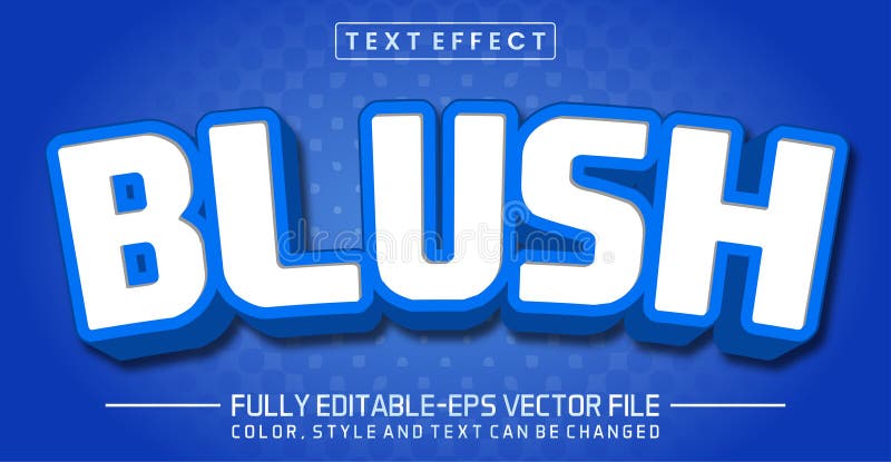 Blush Text Editable Style Effect Stock Vector - Illustration of concept ...