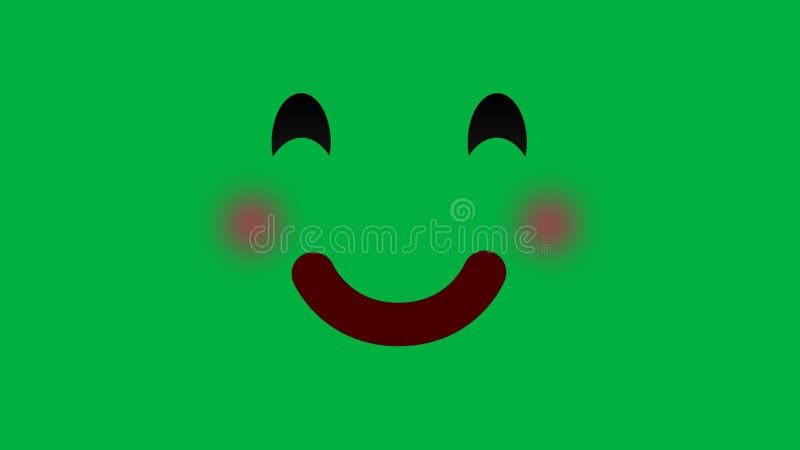 Blushing Facial Expressions. Blushing Green Background Stock ...