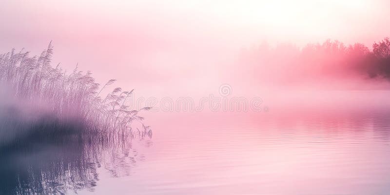 Blushing Haze: a Delicate Pink Mist with Ethereal Dreamy Blur Stock ...