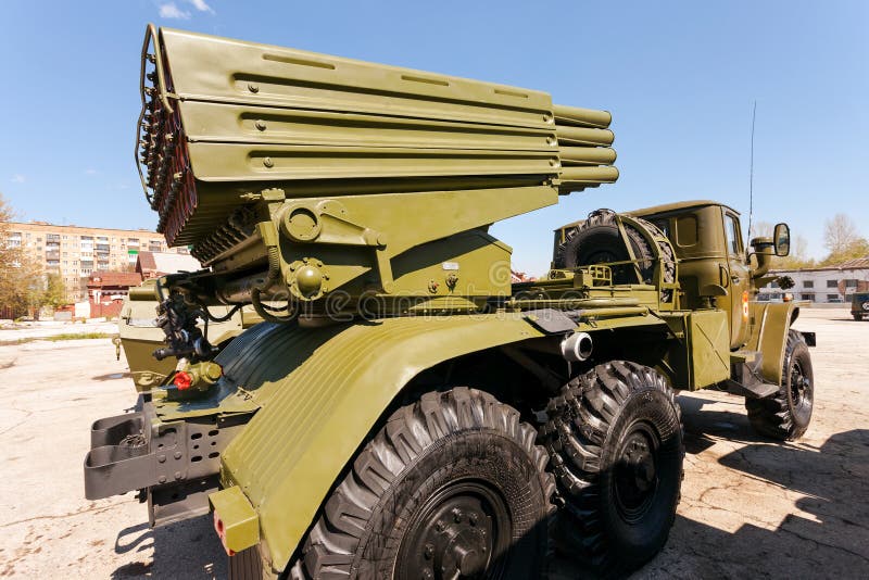 BM-21 Grad 122-mm Multiple Rocket Launcher Editorial Photo - Image of ...