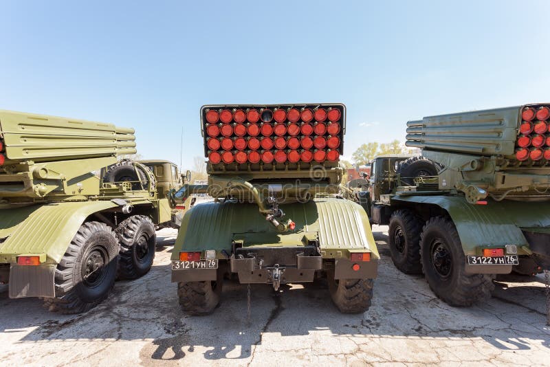 BM-21 Grad 122-mm Multiple Rocket Launcher Editorial Stock Image ...
