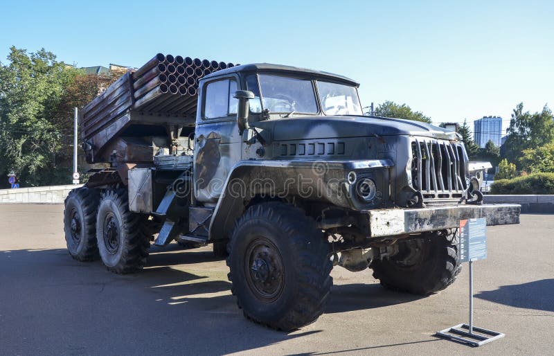 BM-21 Grad is a New Version of the Multiple Rocket Launchers Katyusha ...