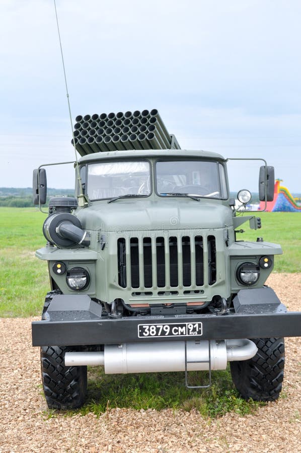 BM-21 Grad 122-mm Multiple Rocket Launcher Editorial Stock Image ...