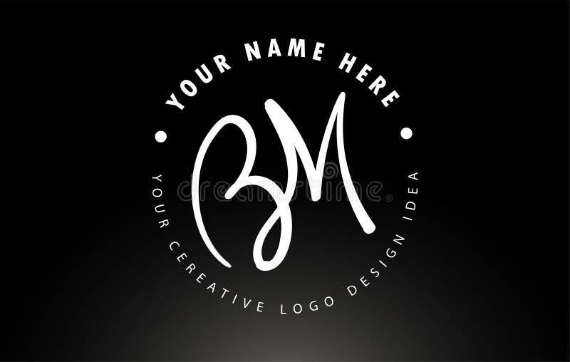 BM Signature Initial Logo Template Vector. Initial Signature Logo ...