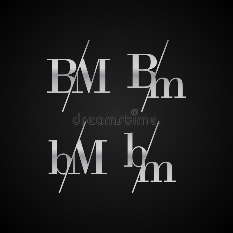 BM Initial Letter Elegant Symbol Template Vector Stock Vector ...